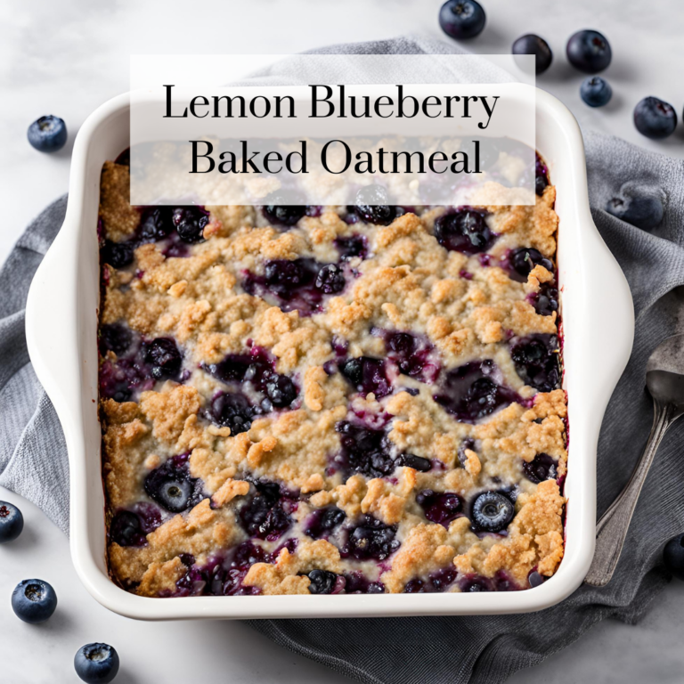Lemon Blueberry Baked Oatmeal (High Protein, no Banana) - Mom Nutritionist